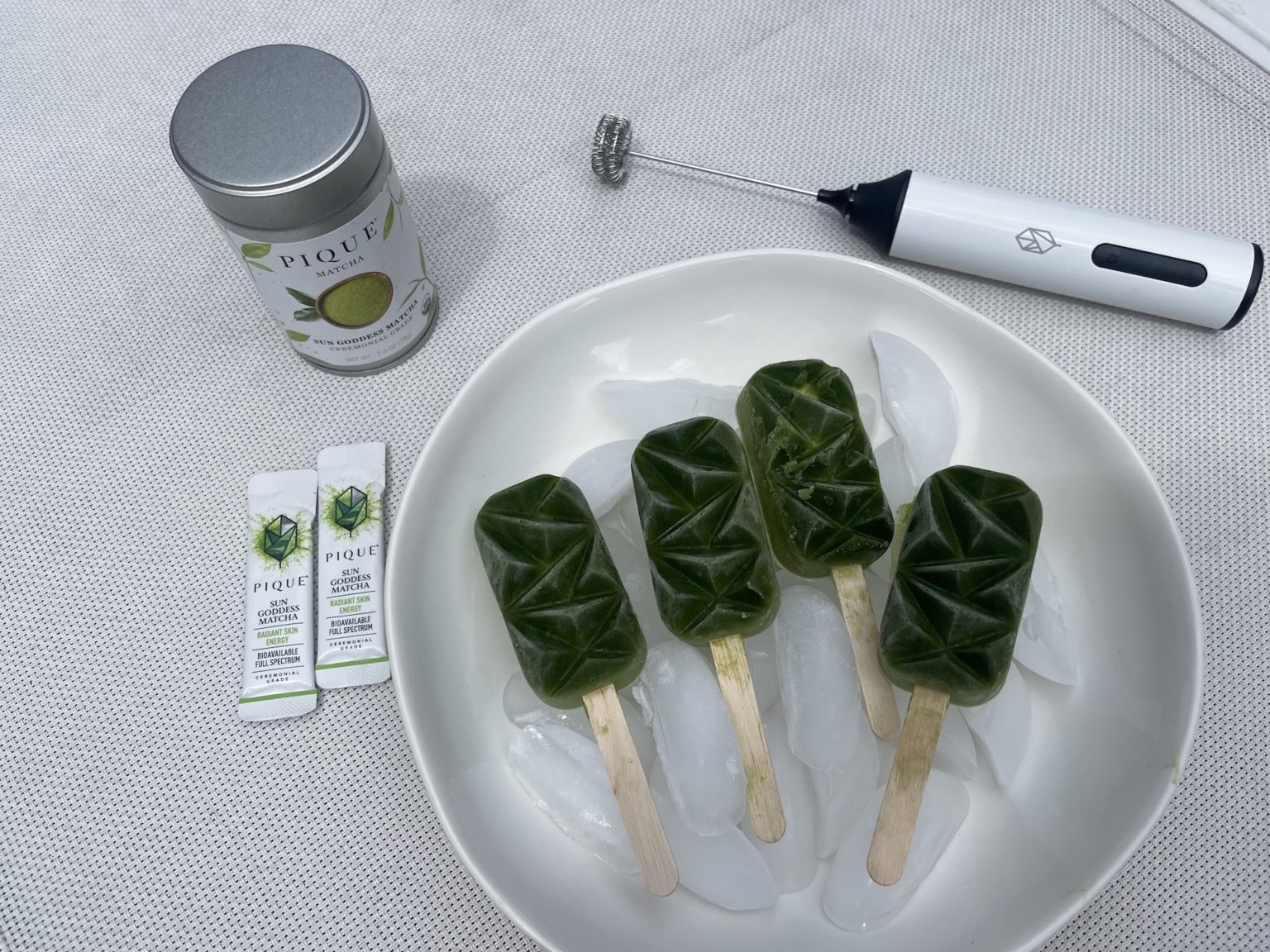 Coconut Maple Matcha Pops · GLW